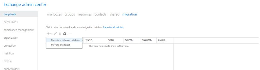 Migrating mailboxes in Exchange 2016 from one database to another Migrating mailboxes in Exchange 2016 from one database to another